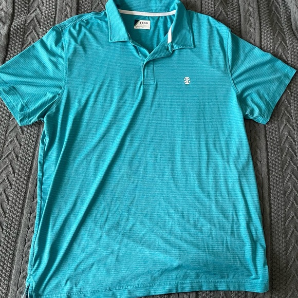 Izod | Shirts | Mens Izod Blue Gold Polo | Poshmark